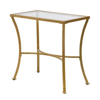 24" Antique Gold Rectangular Accent Table - Bed Bath & Beyond - 37207244
